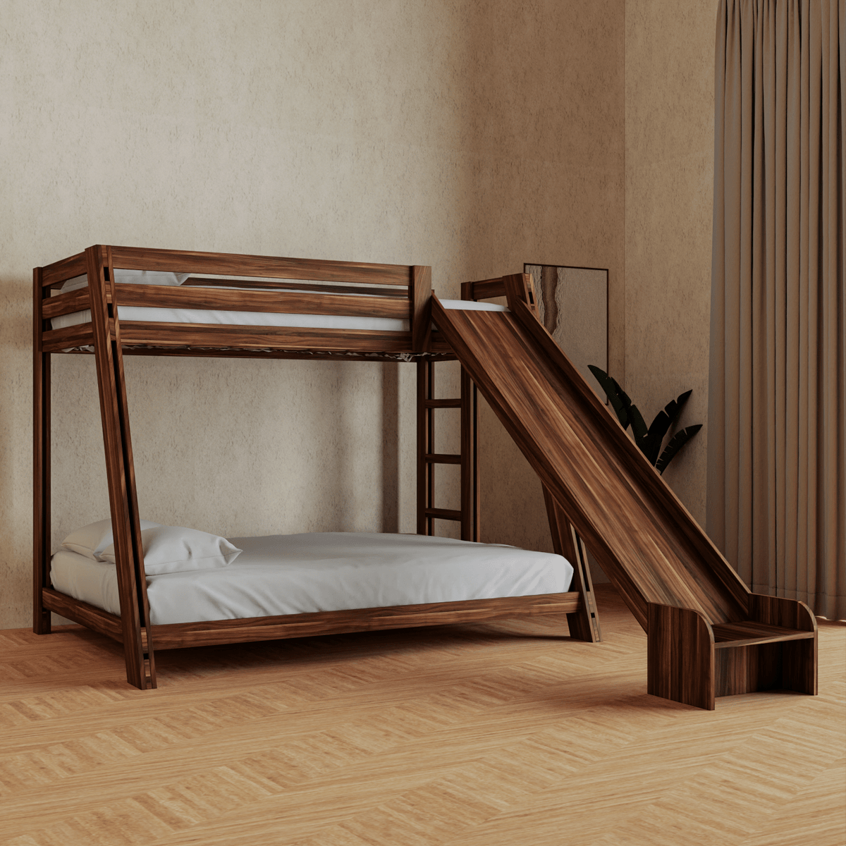 Litera Mixta de Parota con Resbaladilla – Literas MX